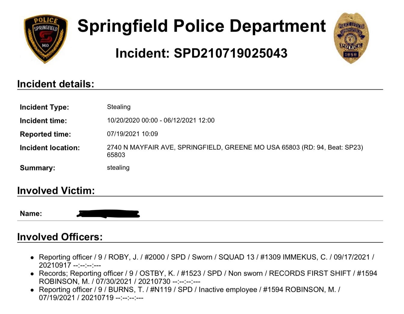 Incident Reports Appear to Show Alleged Embezzlement Occurring While ...