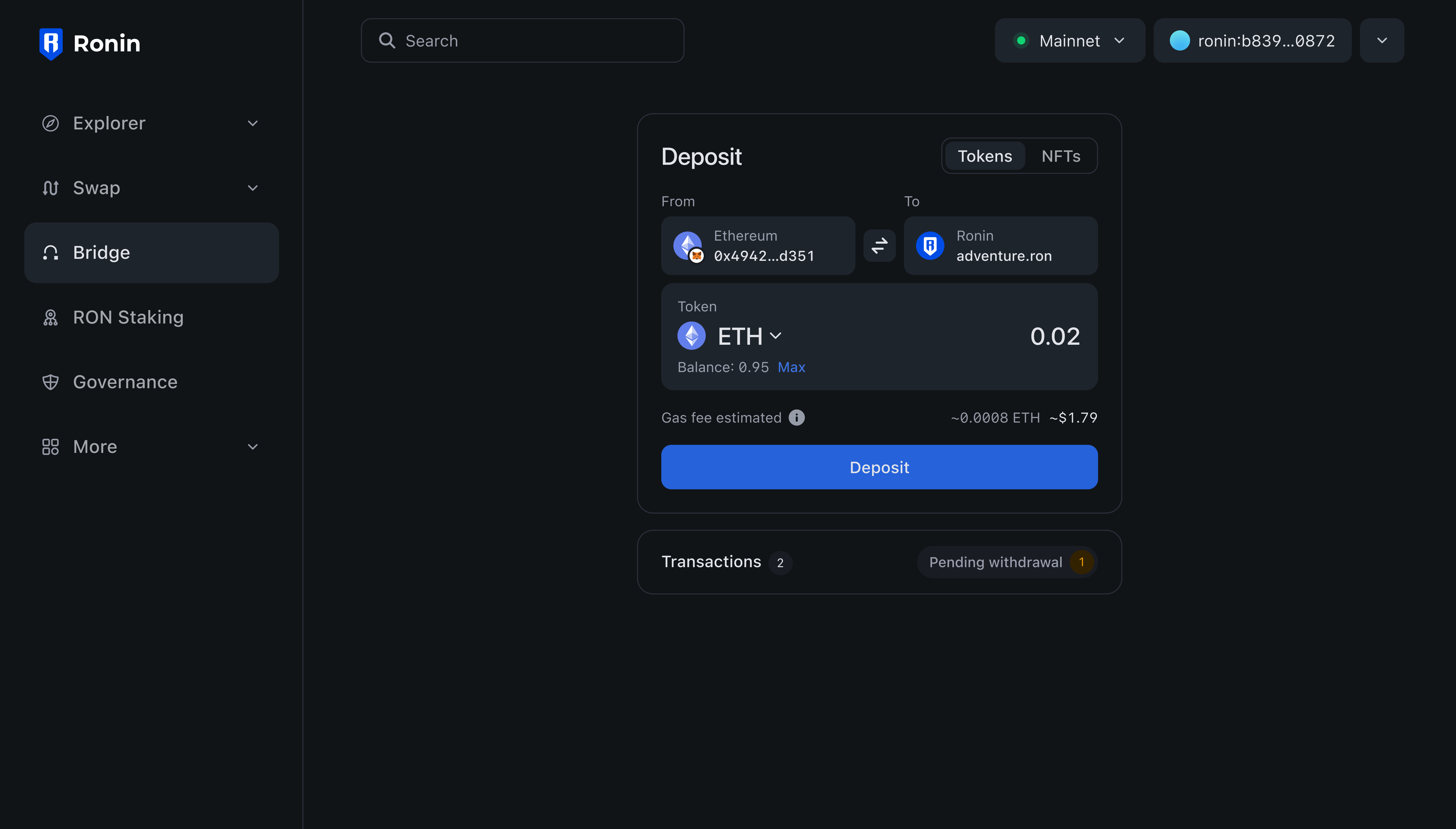 New Ronin bridge features are LIVE! - Ronin’s Newsletter