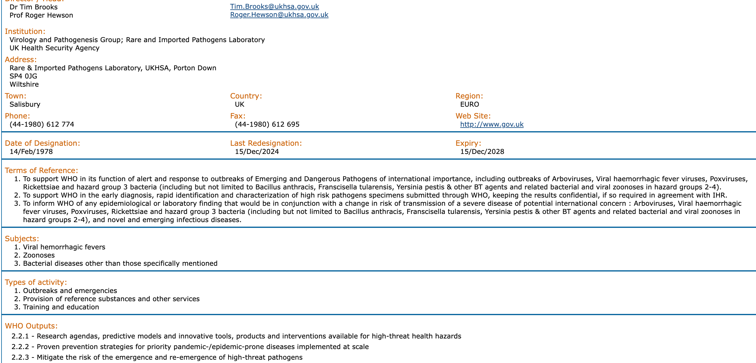 What Are WHO Collaborating Centres Doing in Your Country?