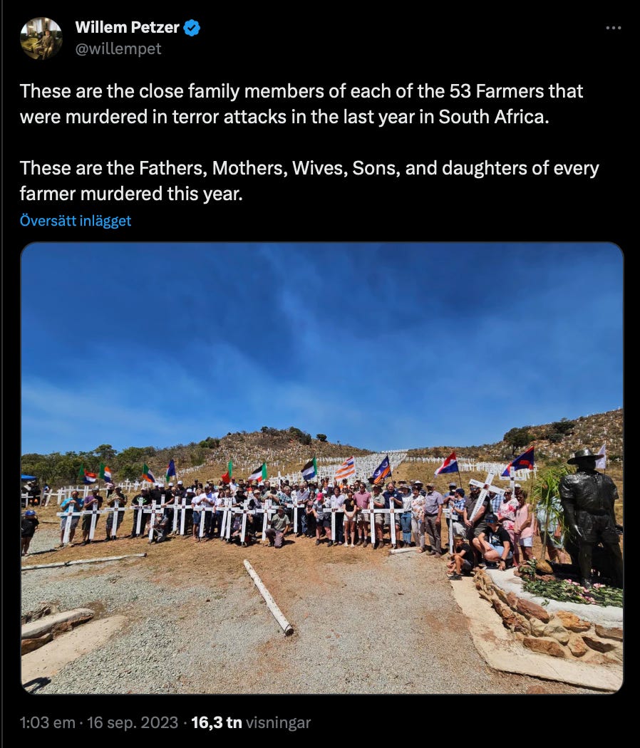 Honoring the 53 New Crosses Added This Weekend at Plaasmoorde Monument