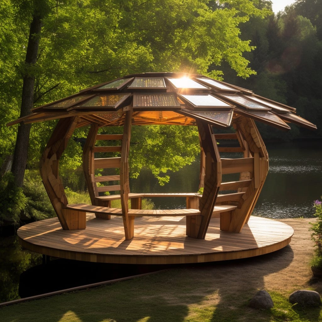 Let's later meet under the solar gazebo (Aubade)