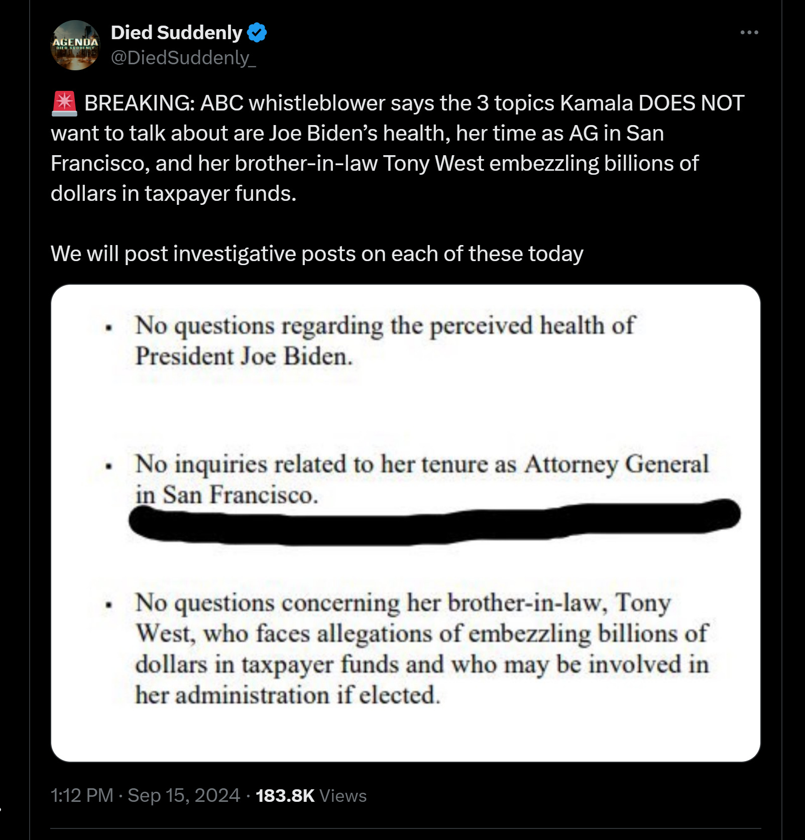 WHAT KAMALA DIDN'T WANT ASKED AT THE DEBATE - WHISTLEBLOWER COMES ...