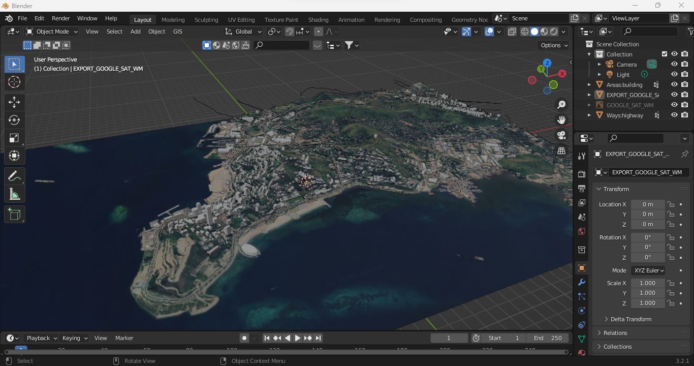 Blender as a gis visualization tool - by Charlie Arua Ikosi