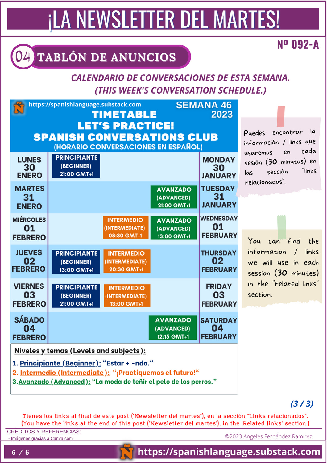 📰Tuesday's Spanish Language Newsletter! (092-A)