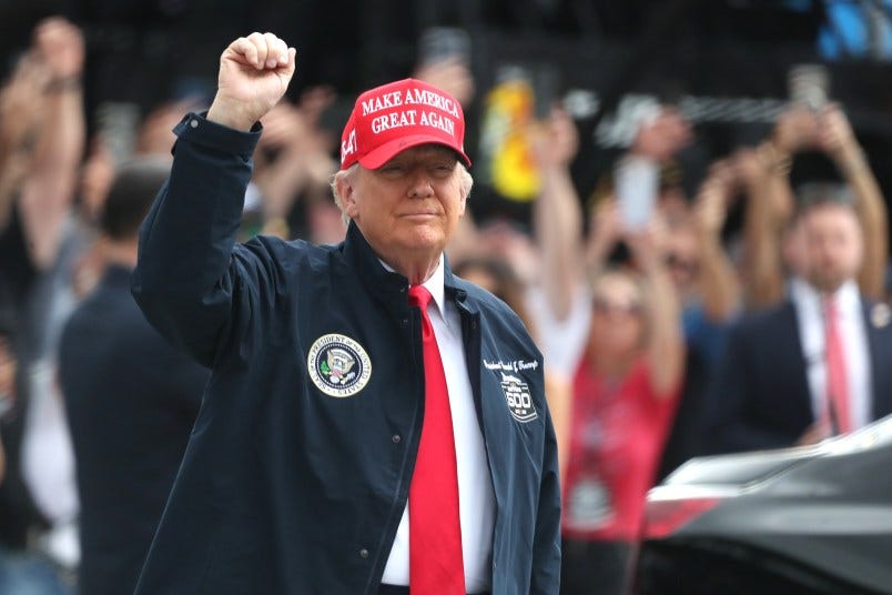 Trump Preened As A Strongman For Presidents Day