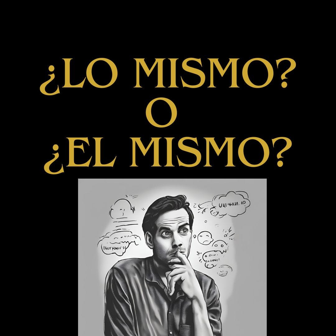 Lo mismo vs El mismo - by Cynthia Vilaplana