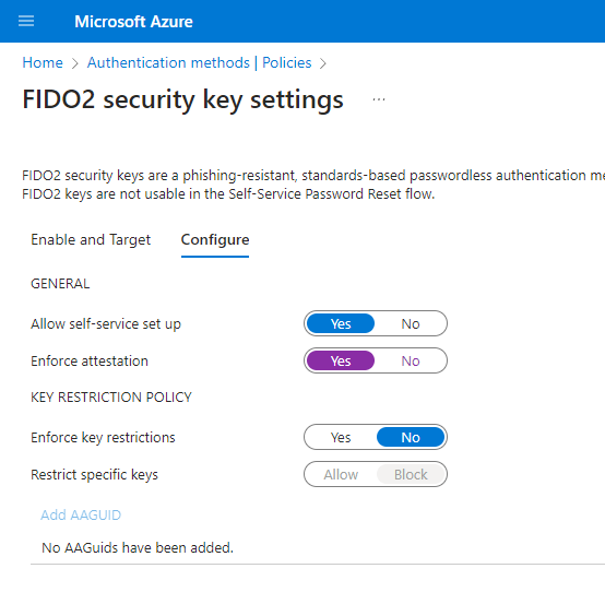 Setting up FIDO2 (Yubikey) Auth for Phish-Resistant MFA in M365