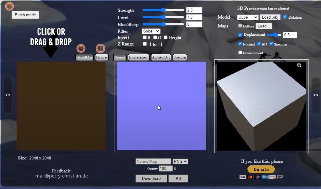 Tworzenie map Reflection, Bump, Normal w panelu V-Ray