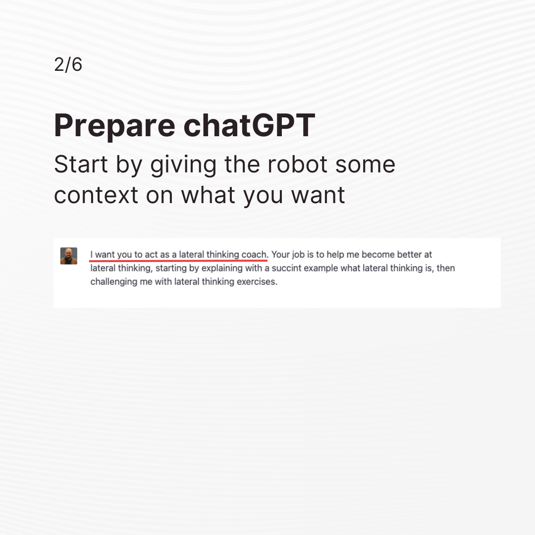 Improve your lateral thinking with chatGPT