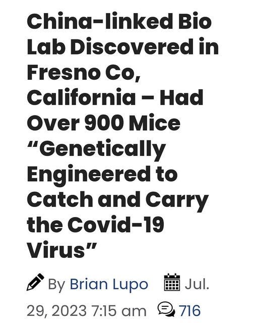 Mysterious pathogen lab discovered in California - operated by the CCP