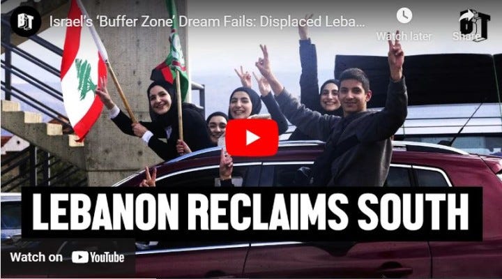 Israel’s ‘Buffer Zone’ Dream Fails: Displaced Lebanese Return to the South