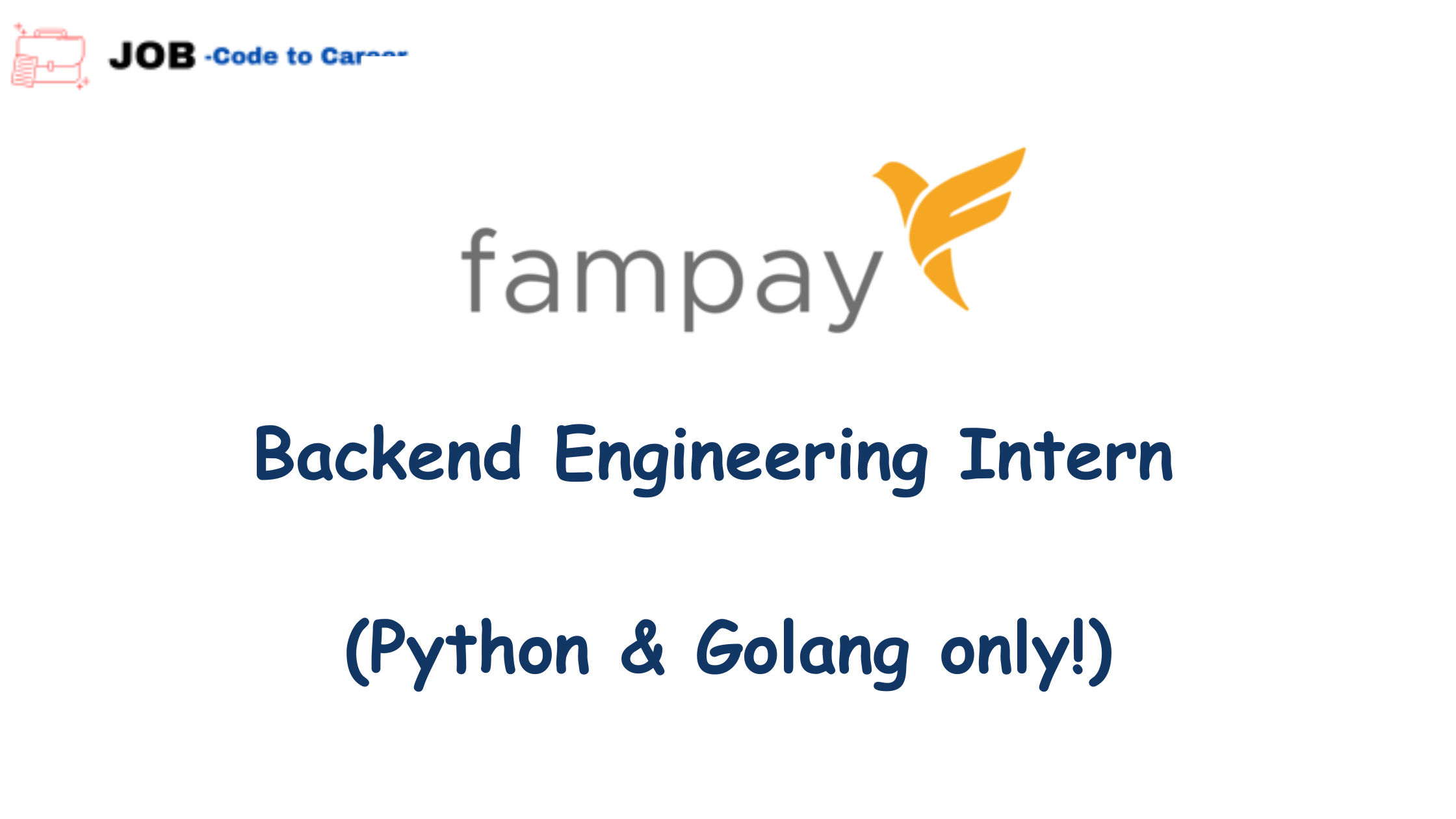 Fam is hiring Back-end Intern(Python & Golang)