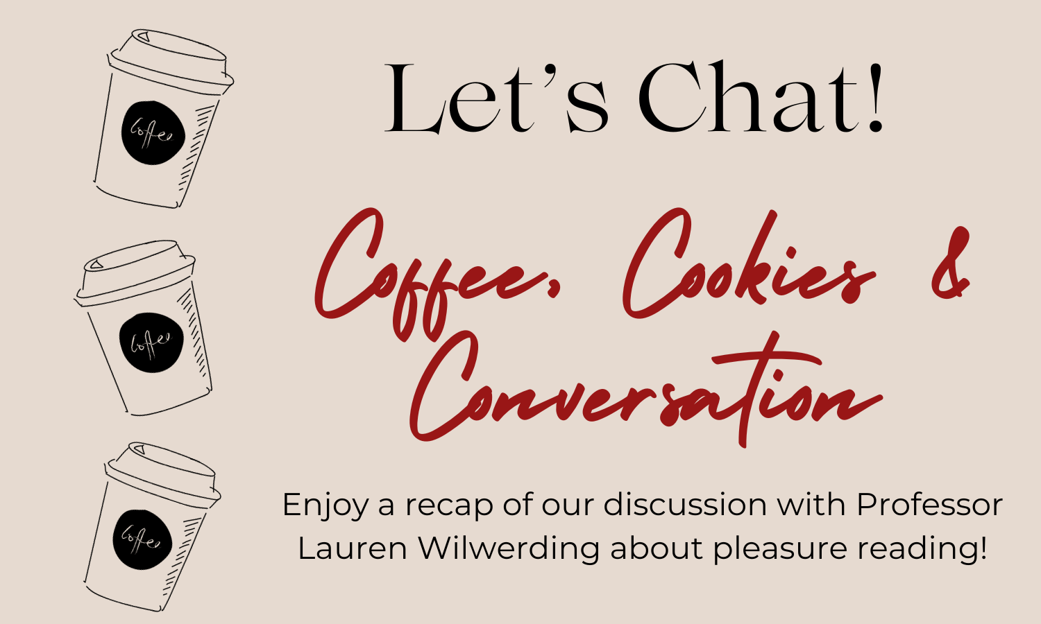 October Cookies, Coffee, and Conversation