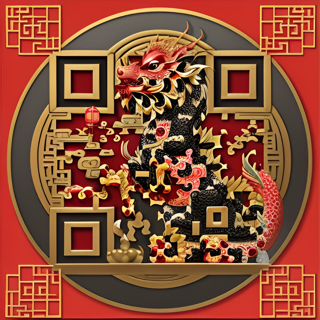 Dragon QR Code! - by Simon JJ Green - Electrica Somnia