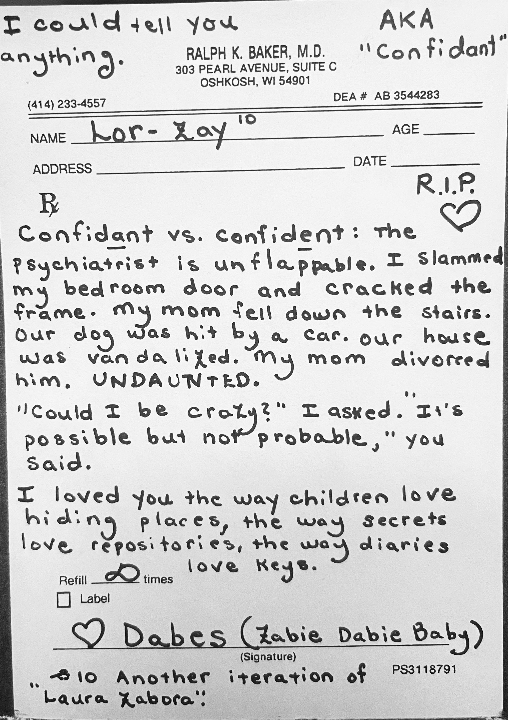 The Psychiatrist & His Daughter - by Laura Jean Baker