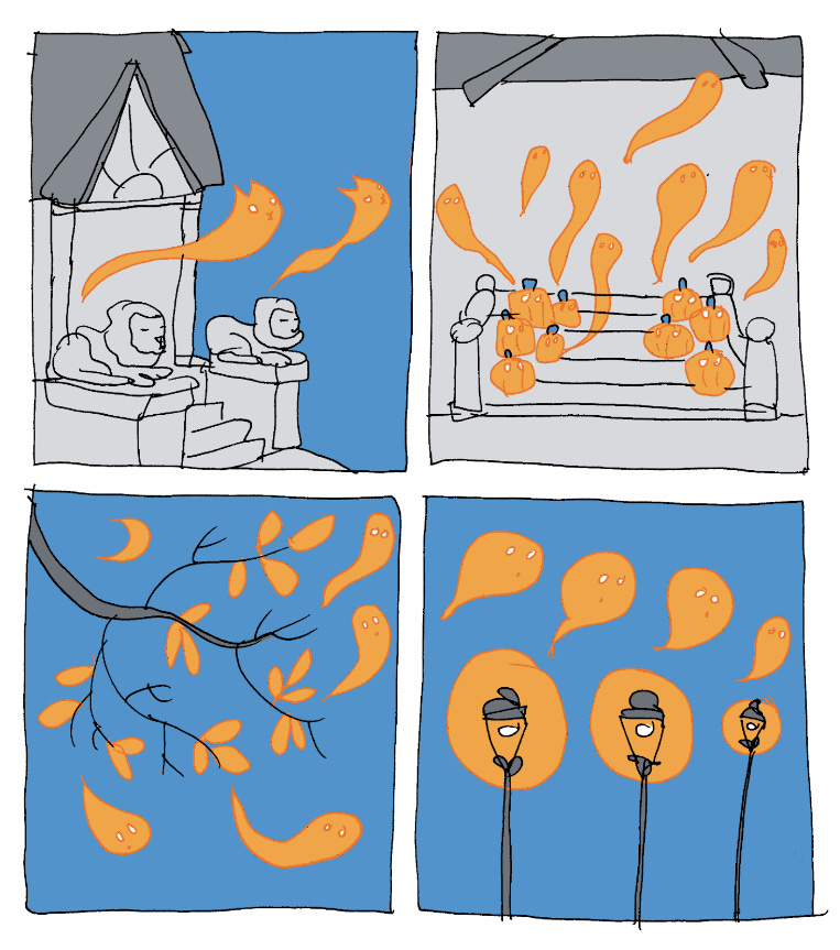 Cat & Ghost - by Grant Snider - Incidental Comics