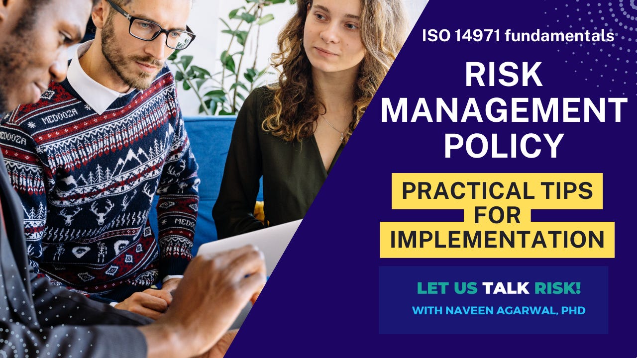 ISO 14971 fundamentals - policy for establishing criteria for risk ...