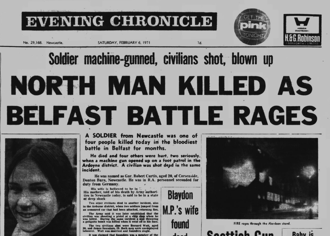 February 6th 1971 – First soldier killed in Troubles