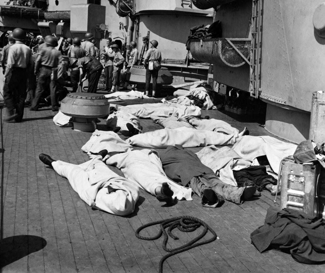 Glider bomb hits USS Savannah - by Martin Cherrett