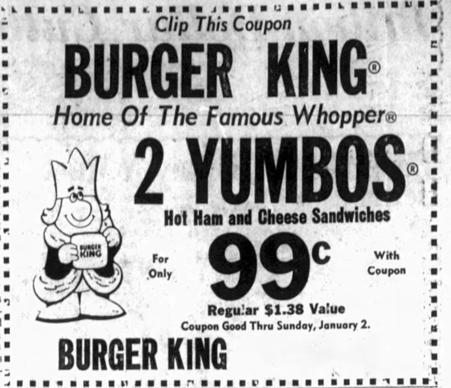 Burger King Yumbo - The Retroist