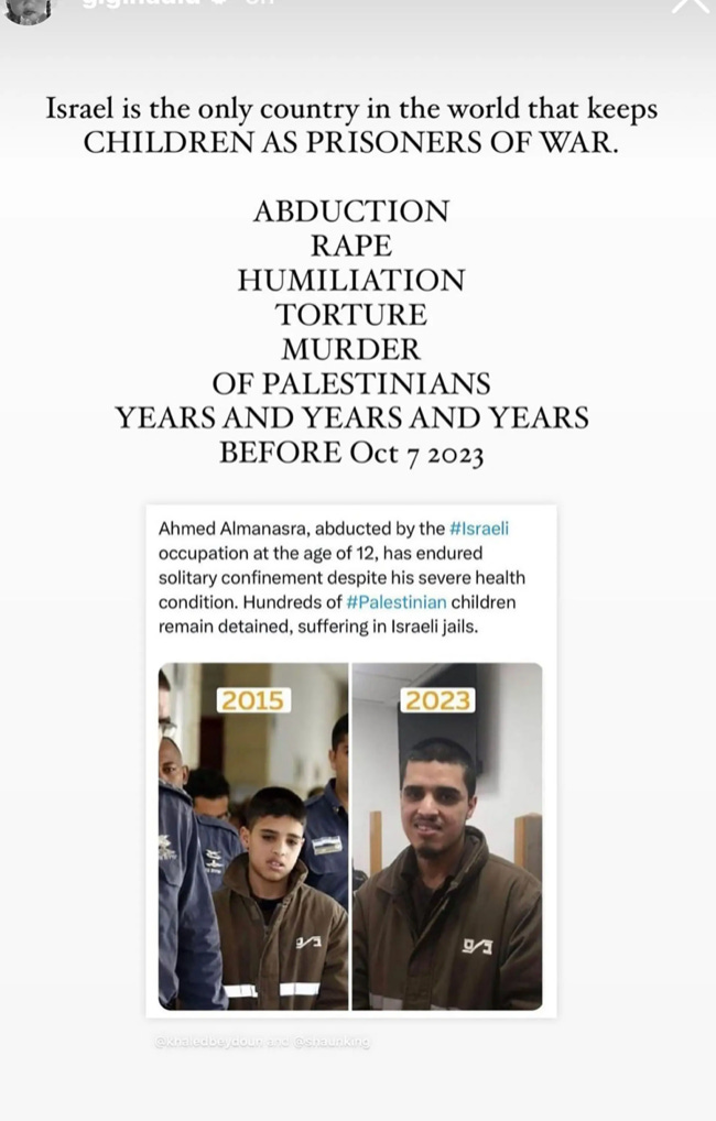 Gigi Hadid forced to grovel for taking issue with kids in jail.