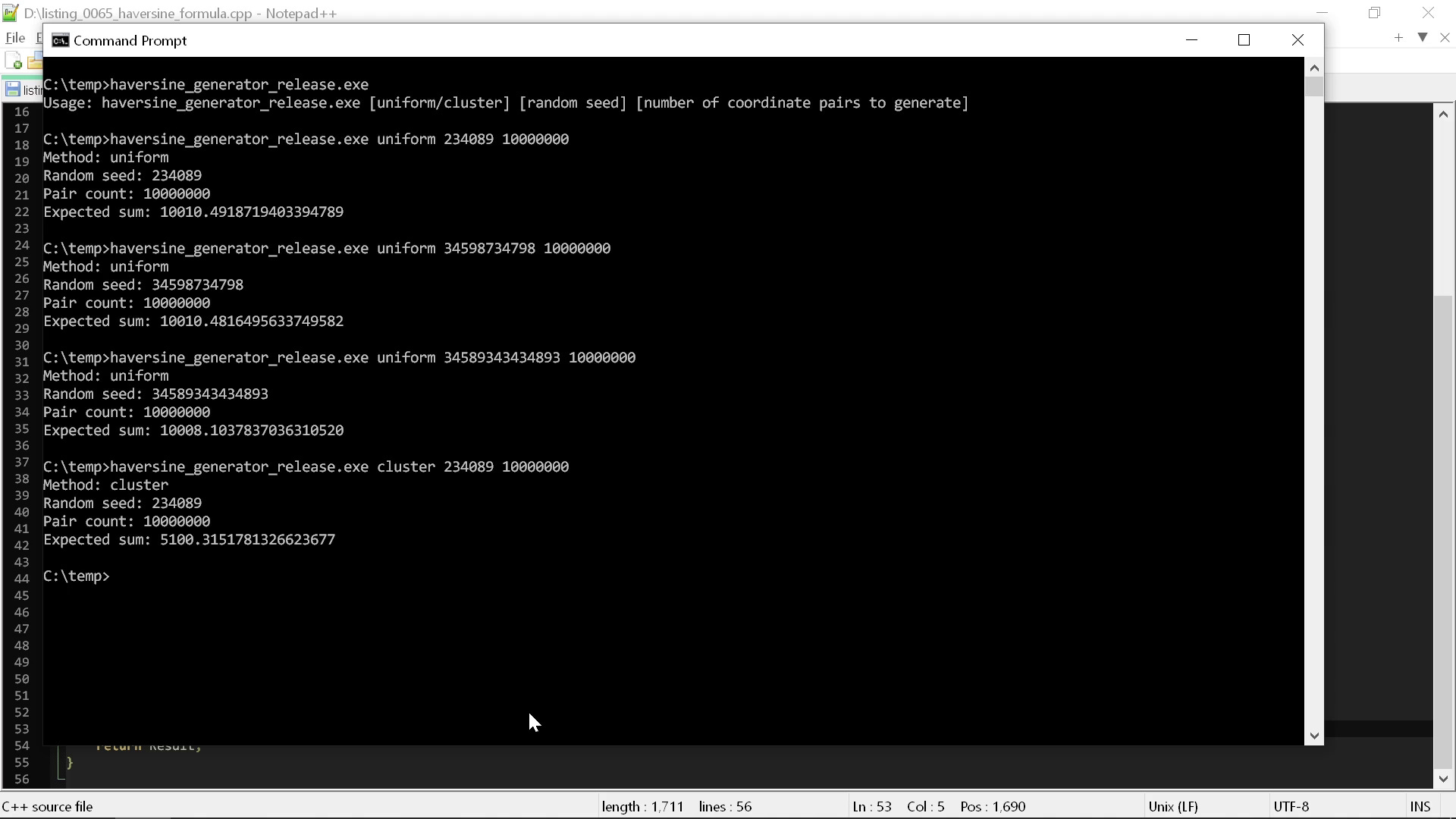 Generating Haversine Input JSON - by Casey Muratori