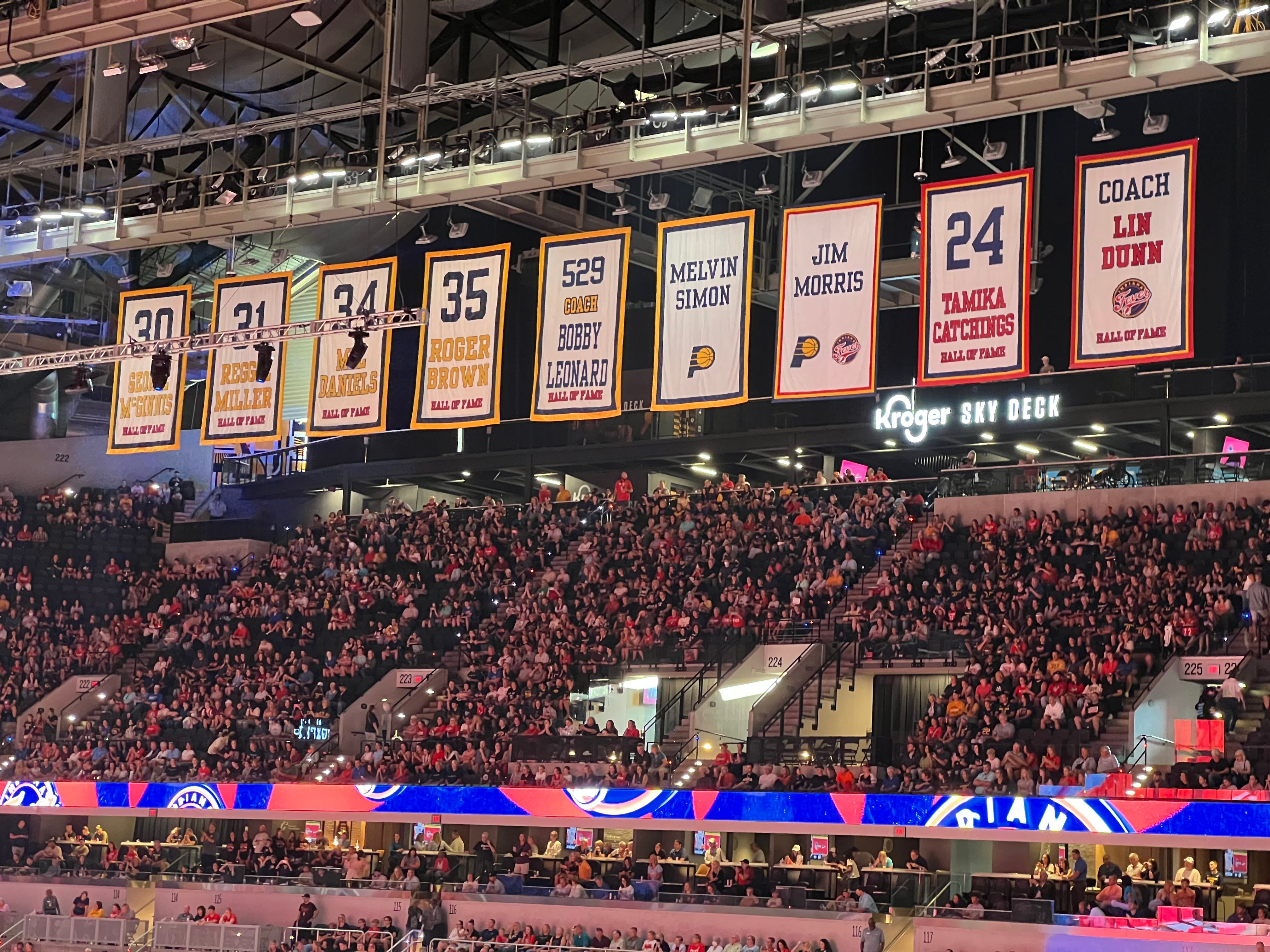 Pacers exec Jim Morris forever remembered with banner hanging in ...