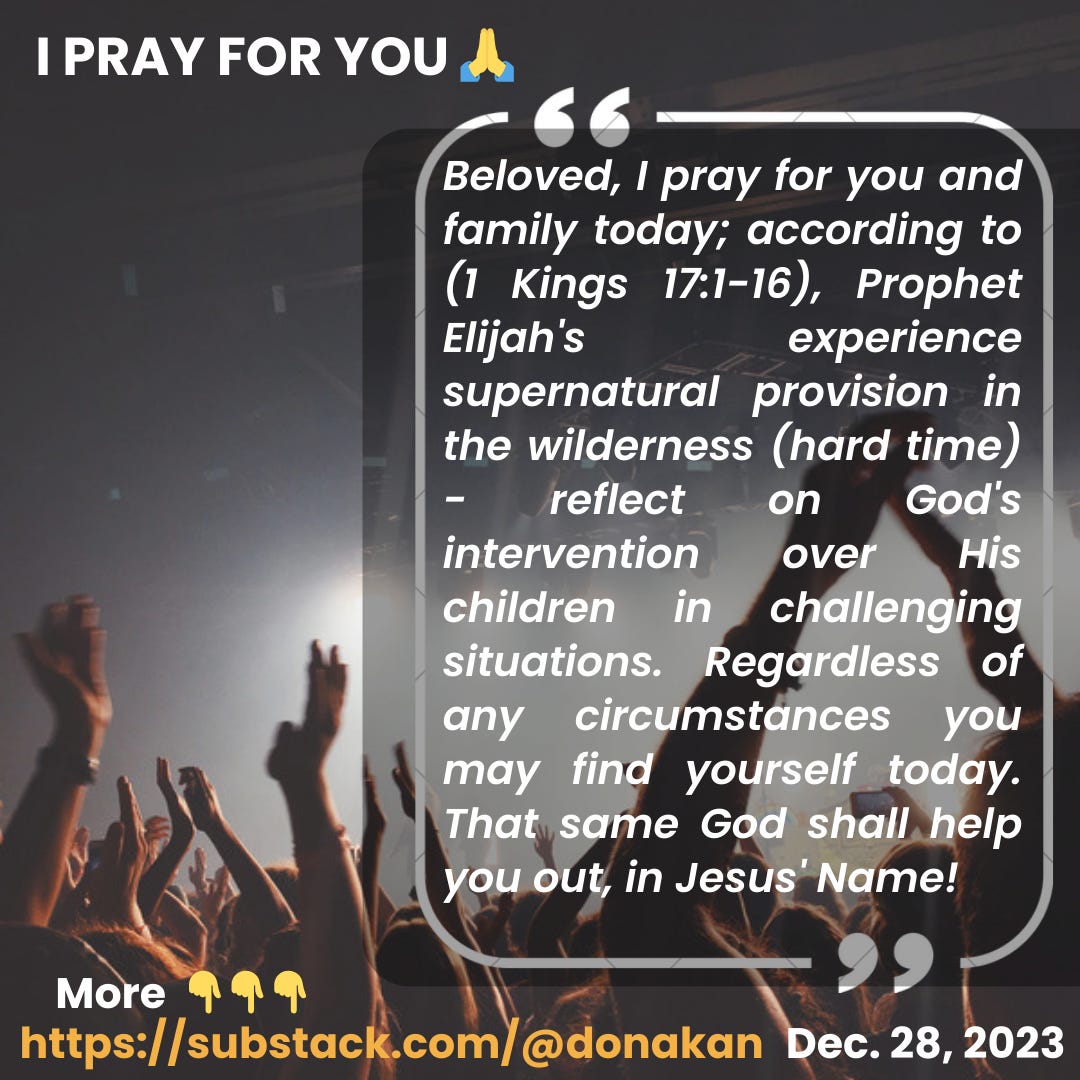 Today Prayer 🙏 - by Don Akan - Don’s Substack