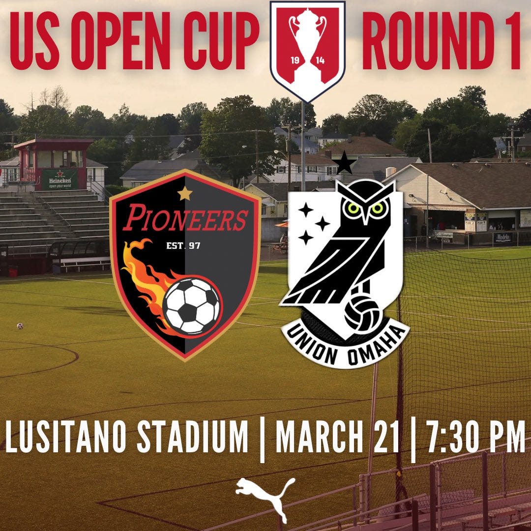 Pioneers To Host Omaha In Round One Of USOC