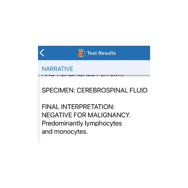 Lumbar Puncture results- quick update