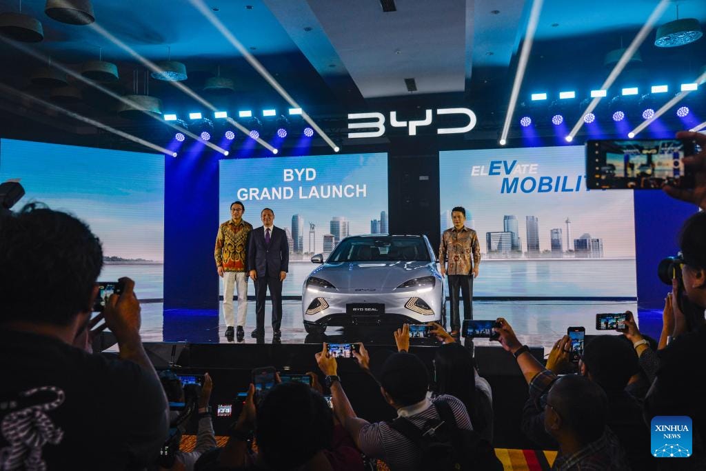 China's BYD Launches 3 Electric Cars Model in Indonesia