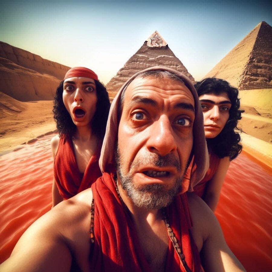 Collection of Memes We Like. The Story of Exodus … in A.I. Selfies