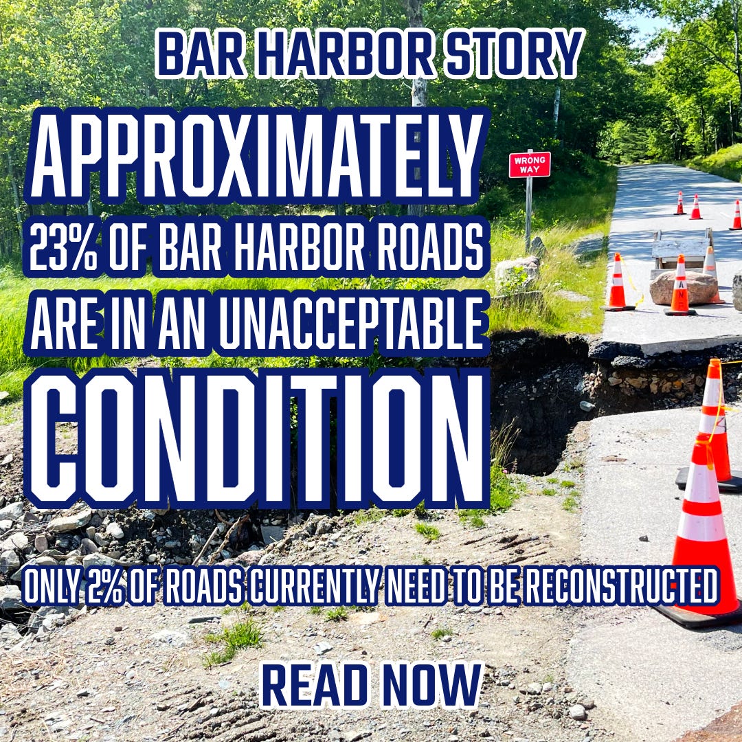 Approximately 23% of Bar Harbor Roads Are in an Unacceptable Condition