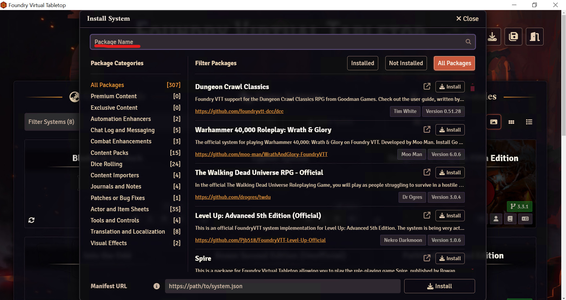 Setup A Game World In Foundry Virtual Tabletop