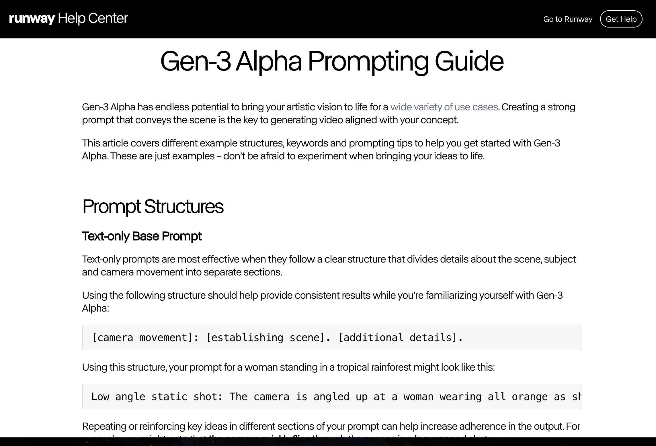 Runway GEN-3 Alpha Prompting Guide - The Ad Stack