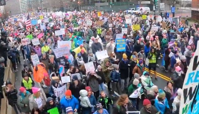 The People Come Alive As Massive Crowd Protests Trump In DC