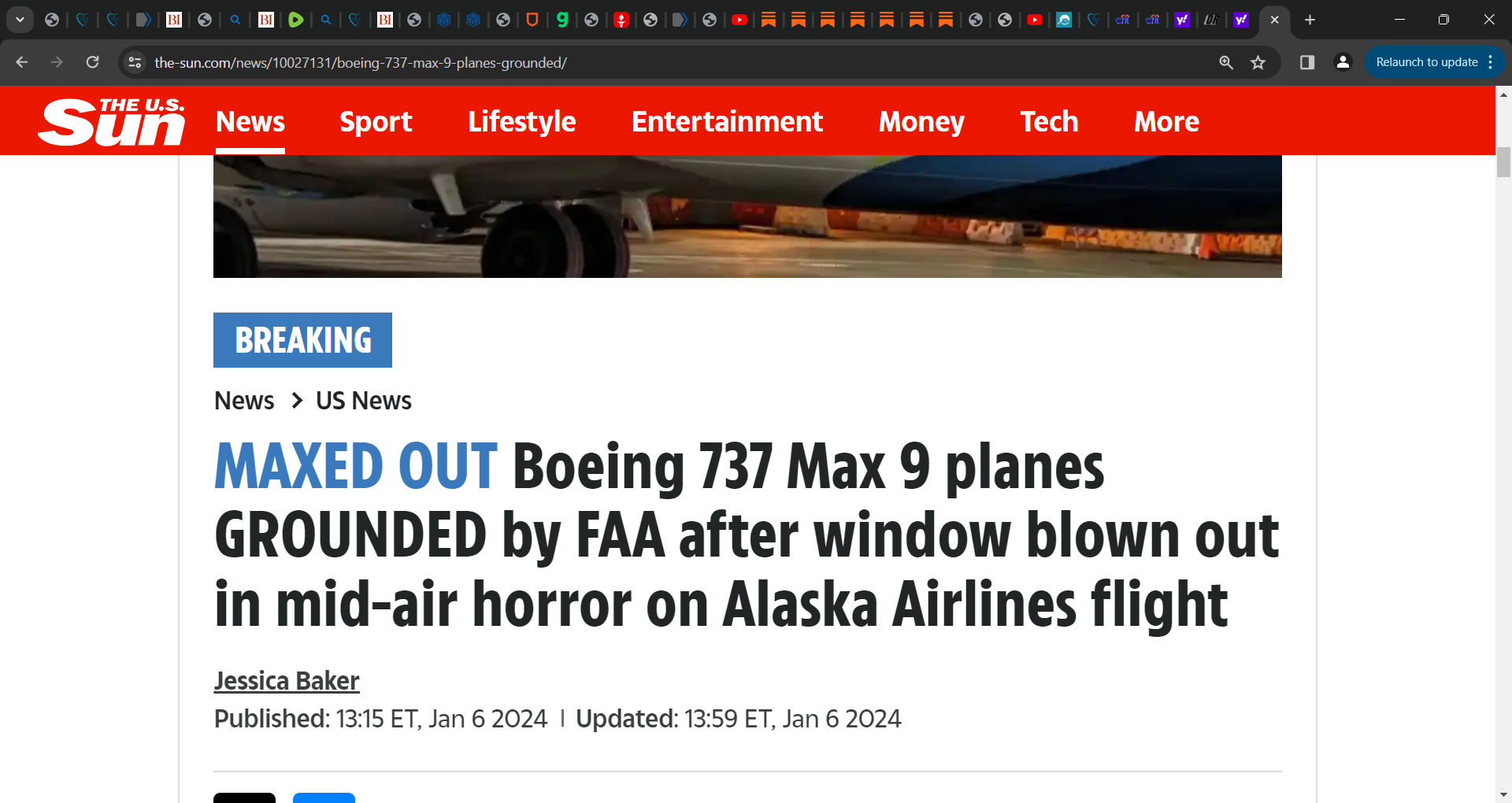 Boeing 737 Max 9 GROUNDED by FAA! 'Boeing 737 Max 9 planes GROUNDED by FAA after window blown ...