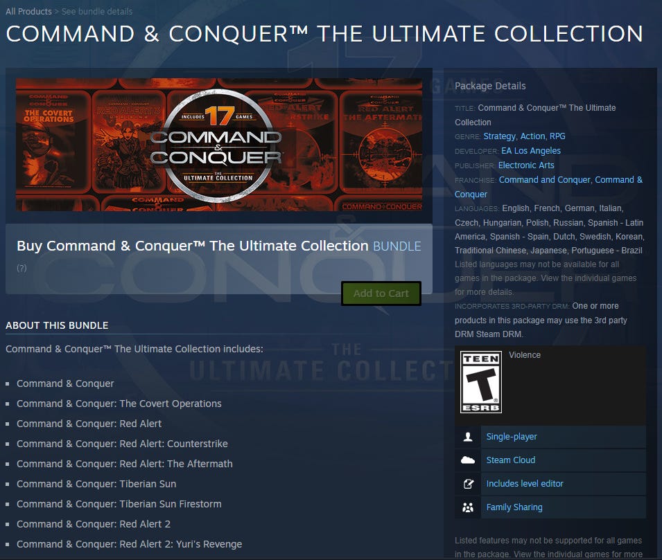 Retro Game PSA | Command & Conquer: The Ultimate Collection 60% Off ...