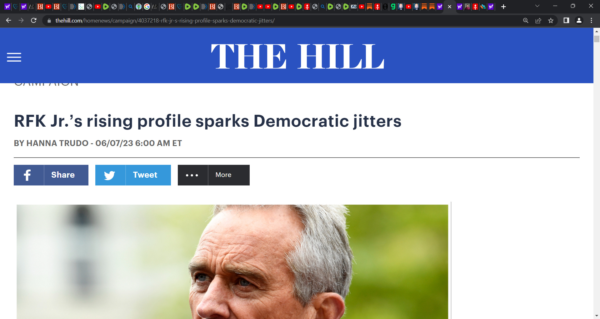 Bobby Kennedy's (RFK Jr.’s) rising profile (rising poll numbers) sparks ...