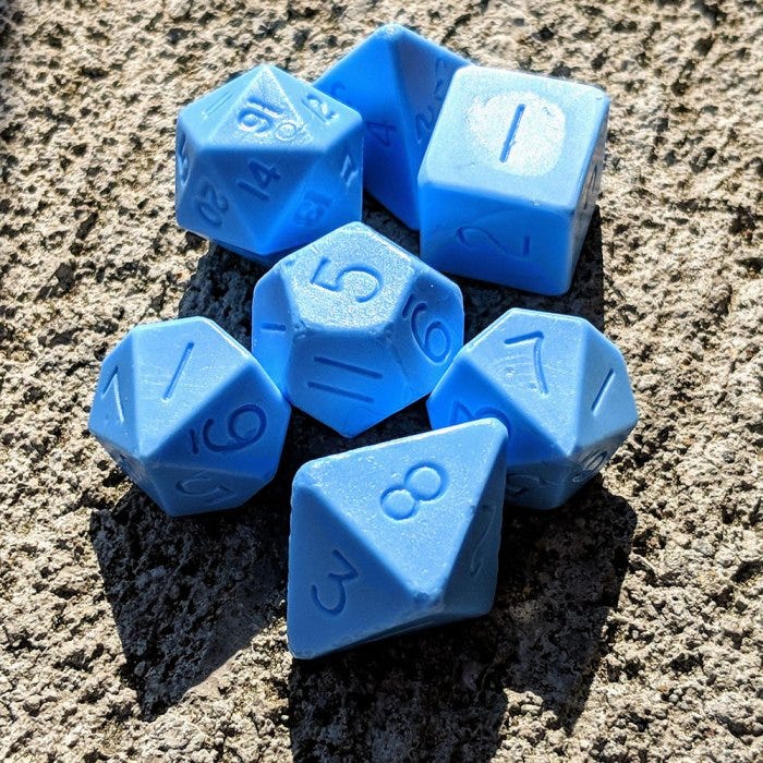 Reproductions of original Dungeons & Dragons Dice