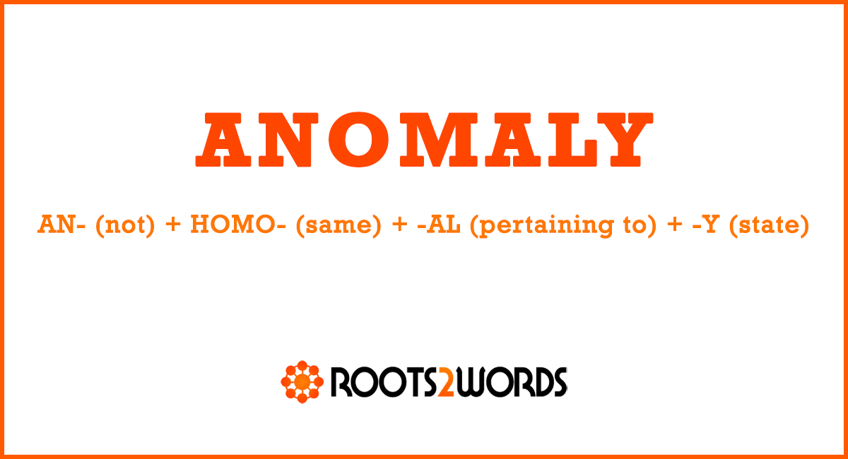 Word of the Day: ANOMALY - Roots2Words