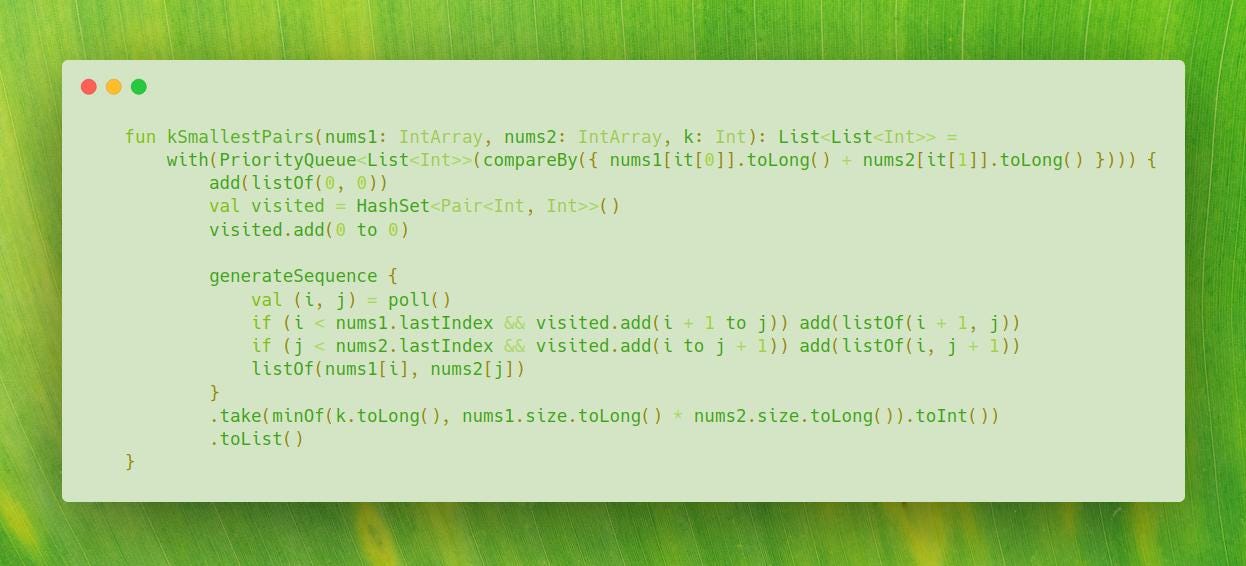 27062023 373 Find K Pairs With Smallest Sums