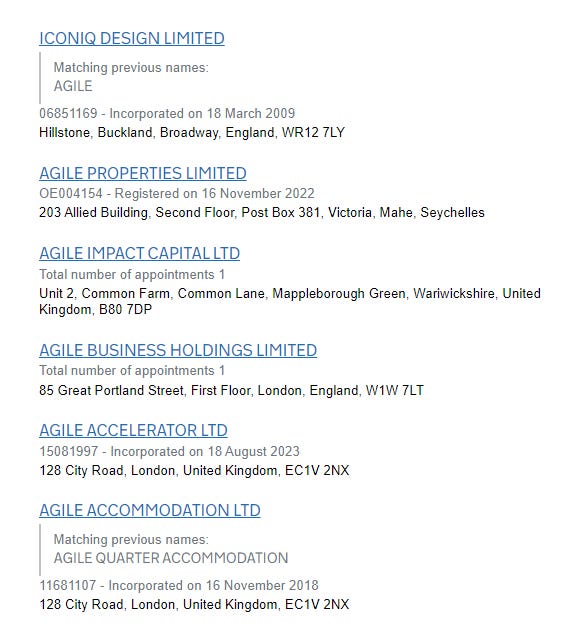 Iconiq Design Limited, previously known as Agile Limited and D N A DESIGN (UK) LIMITED, identity ...