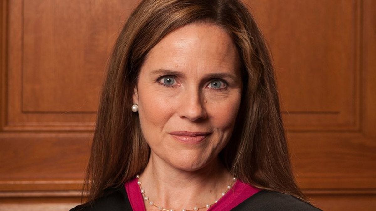 SCOTUS Justice Amy Coney Barrett is in the dog house among Trump MAGA ...