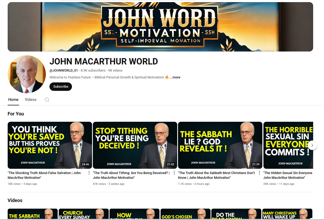 Fake YouTube Channel Produces AI-Generated John MacArthur Sermons ...