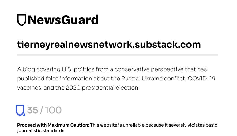 Letters and updated rating from NewsGuard - 2024