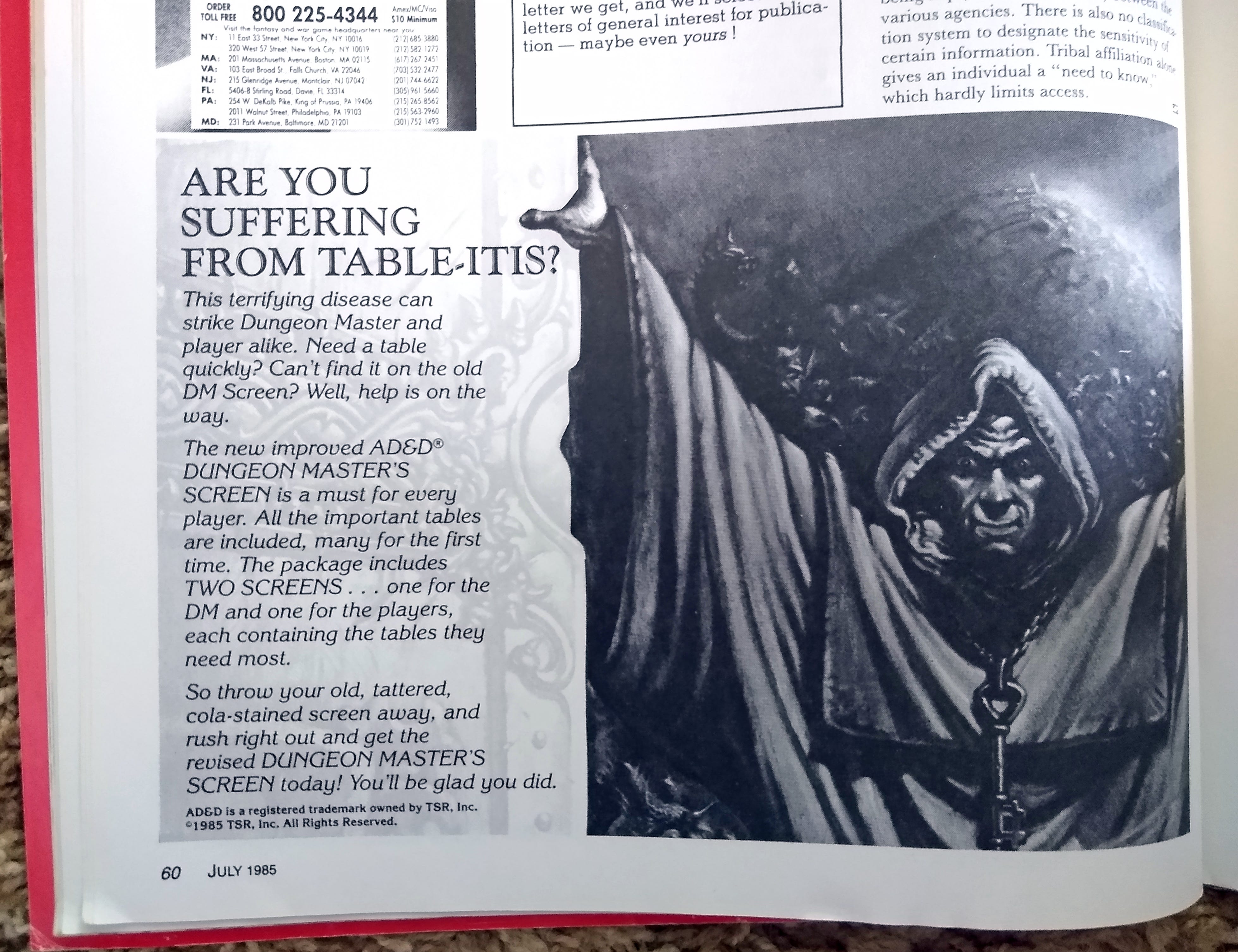 Fun Fantasy Ads: Dragon Magazine - July 1985