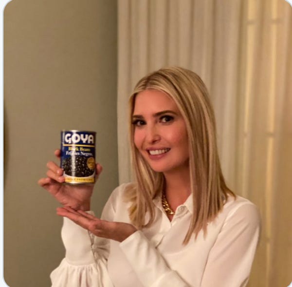 Goya Bean Spokesmodel Ivanka Trump Pondering A Career In Politics