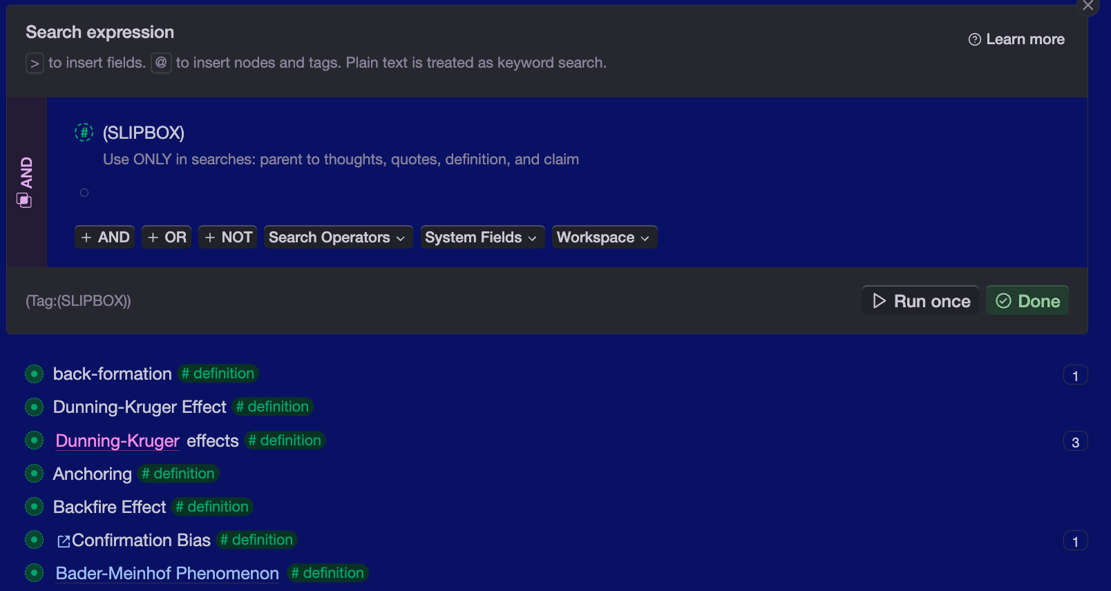 #3 Tana Inc. Live Search Beginner's: System Fields, Nodes, Operators