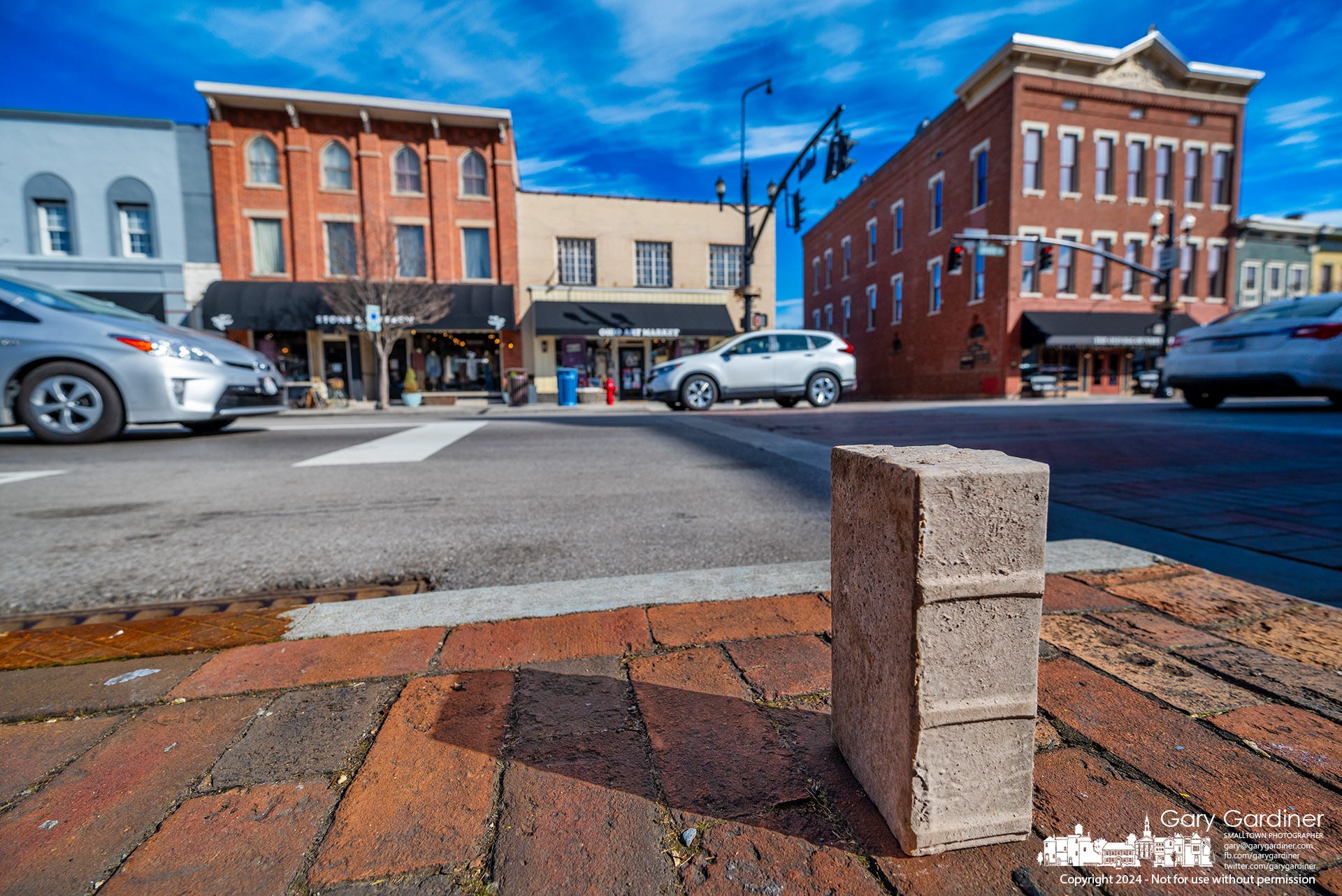 Damaged Brick Crosswalks Uptown - by Gary Gardiner